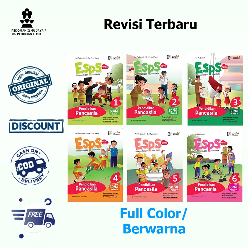 Jual ESPS Pendidikan Pancasila Kelas 1 2 3 4 5 6 SD Merdeka Revisi Erlangga | Shopee Indonesia