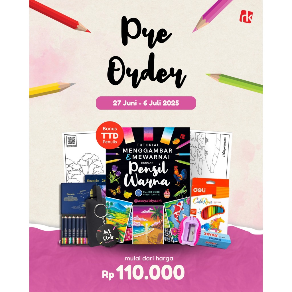 Jual Pre Order Buku - TUTORIAL MENGGAMBAR DAN MEWARNAI DENGAN PENSIL ...