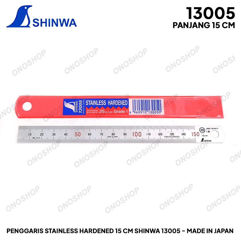 Jual Penggaris Stainless Hardened 15 cm SHINWA 13005 - Made In Japan | Shopee Indonesia