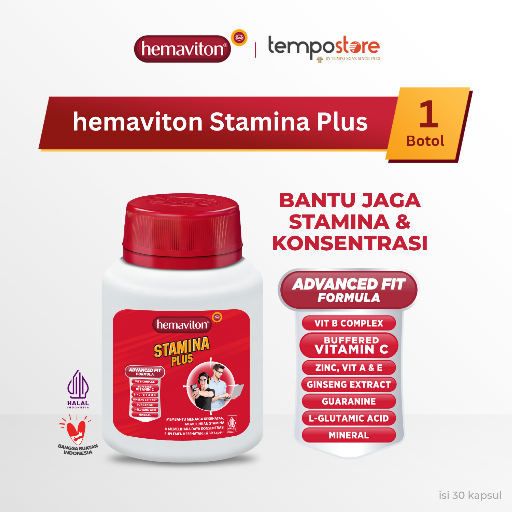 Jual hemaviton Stamina Plus Multivitamin Botol isi 30 kapsul [Exp : 06. ...