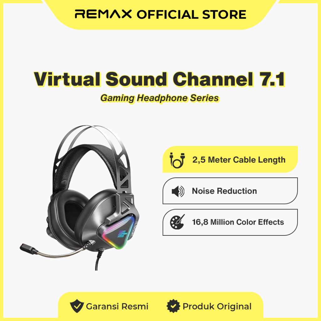 Jual Remax Headphone Gaming Plug USB For Computer/Laptop Include Mic ...