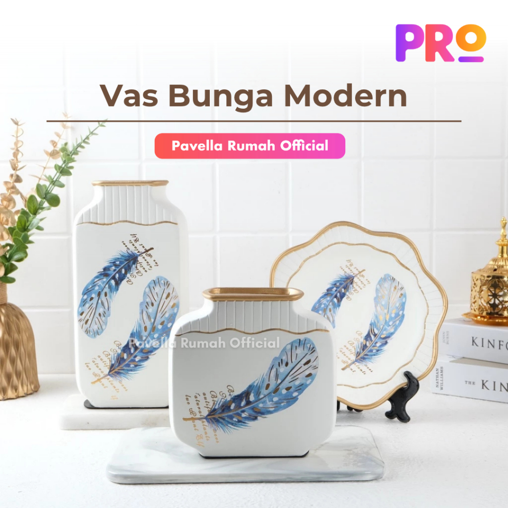 Jual [COD] PAVELLA Dekorasi Vas Bunga Modern Putih Eropa Retro Set 3 ...