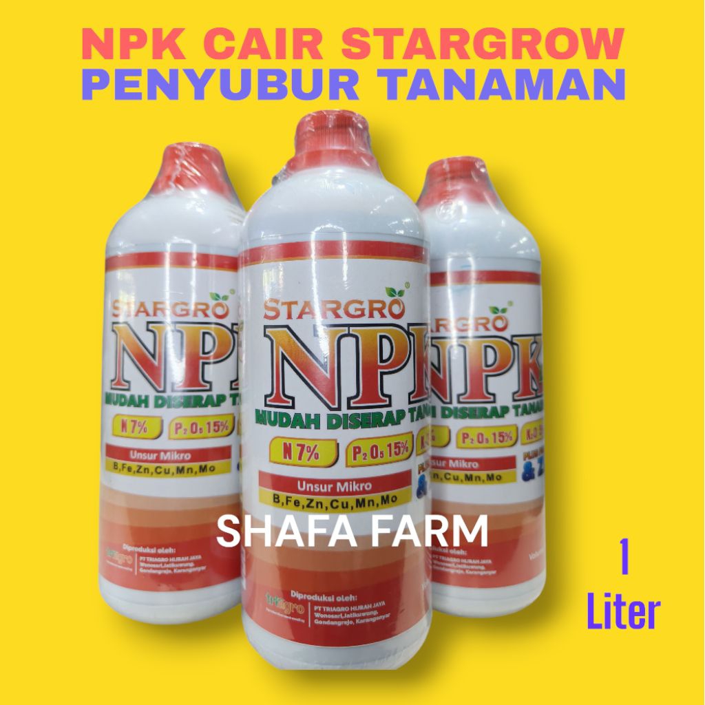 Jual NPK CAIR STARGRO - 1L Penyubur dan PELEBAT Buah Tanaman | Shopee ...