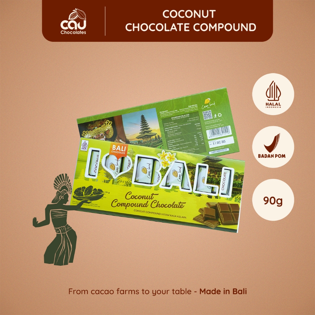 Jual Cocoa Land - Compound Chocolate I LOVE BALI Coconut - 90 gr ...