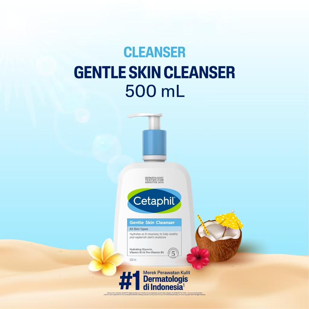 Jual Cetaphil Gentle Skin Cleanser 500ml dengan Niacinamide, Glycerin ...