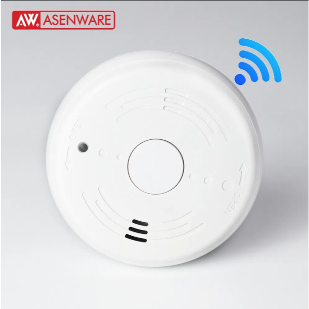 Jual Asenware Alarm Detektor Asap Rumah Tangga Baterai Wireless WI-FI ...
