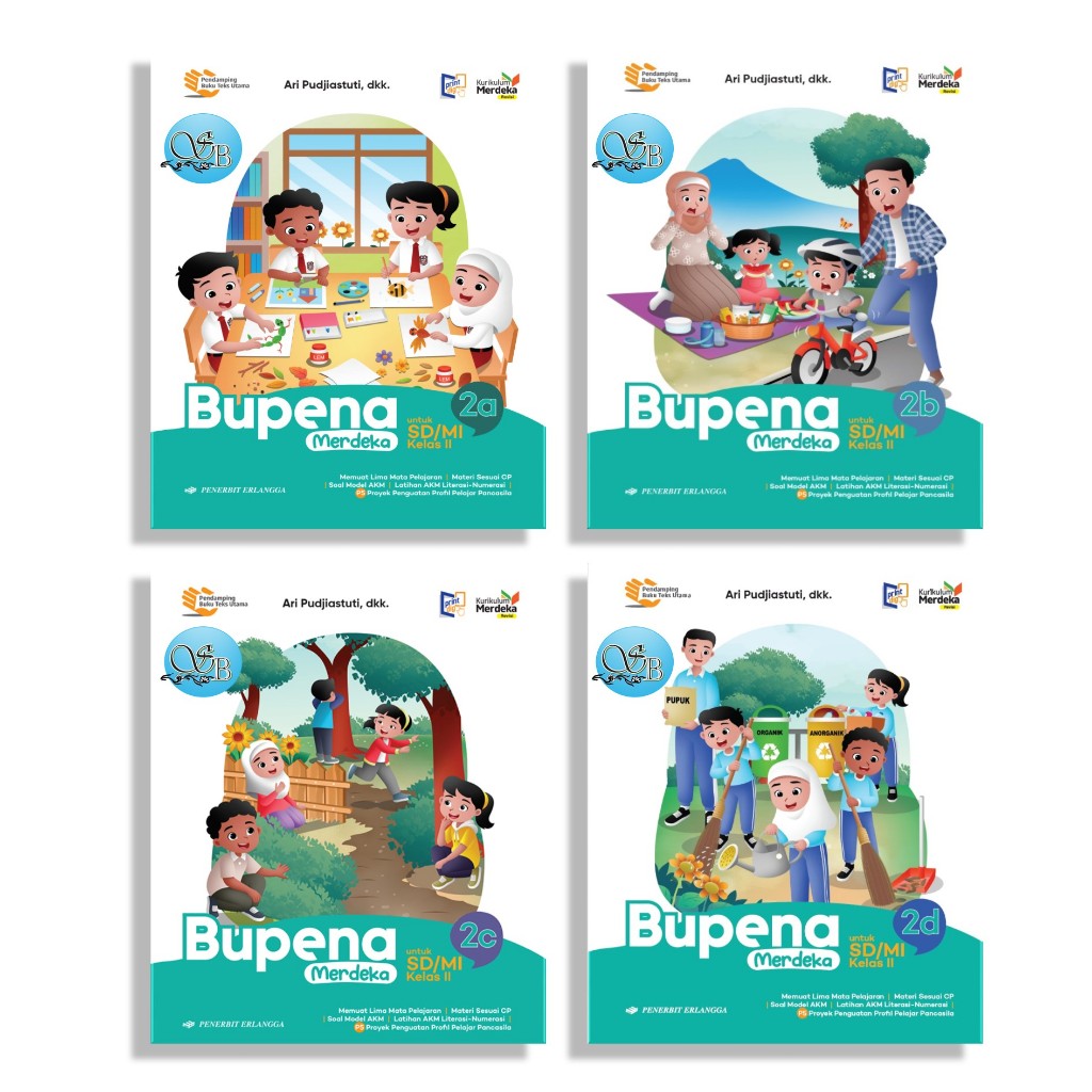 Jual [Penerbit Erlangga] Bupena kelas 2A, 2B, 2C, 2D Kurikulum Merdeka & Revisi | Shopee Indonesia