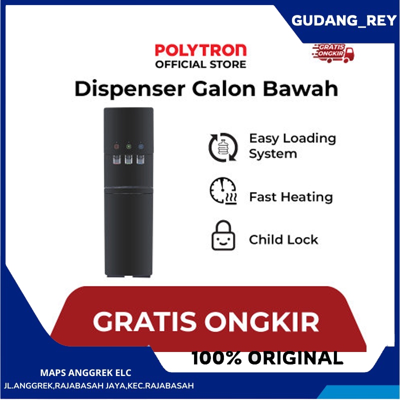 Jual DISPENSER GALON BAWAH POLYTRON PWC-615X Compresor | Shopee Indonesia