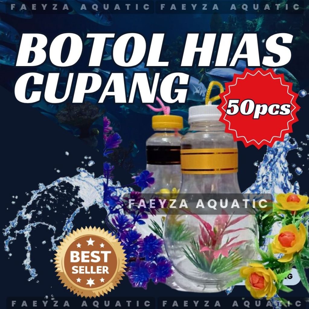 Jual [PAKET HEMAT 50 PCS] Botol Ikan Cupang Bentuk Bohlam Estetik ...