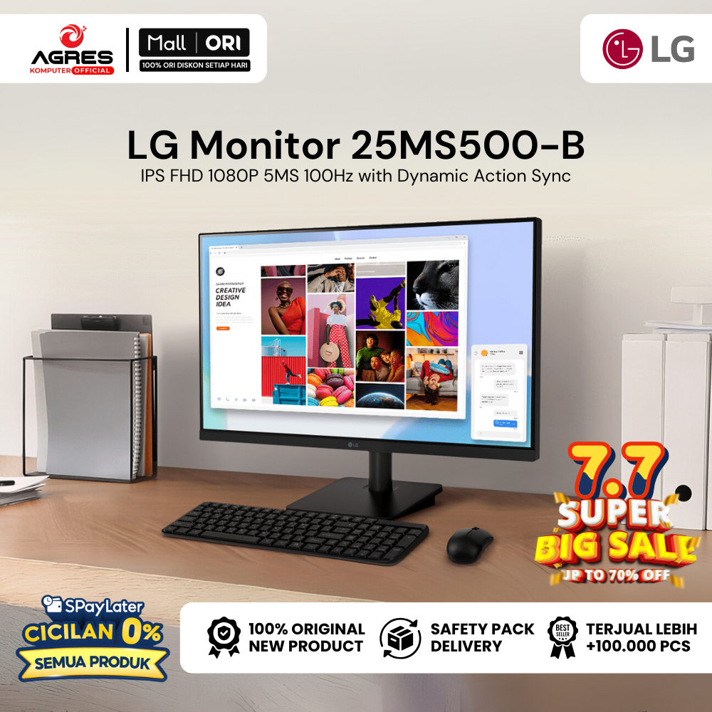 Jual LG MONITOR 25 INCH 25MS500-B IPS FHD 1080P 5MS 100HZ 3Y | Shopee ...