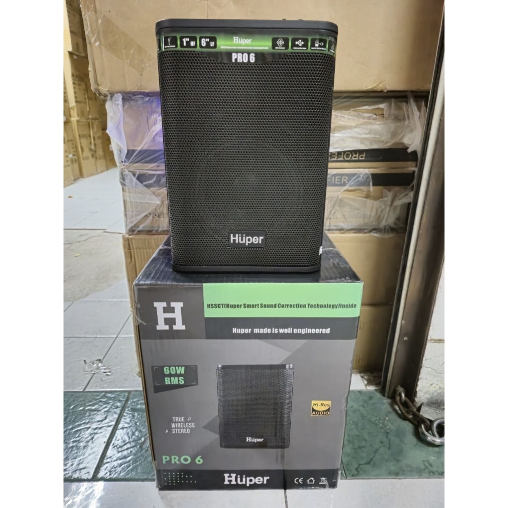 Jual SPEAKER PORTABLE HUPER PRO6 6 INCH USB BLUETOOTH ORIGINAL GARANSI ...