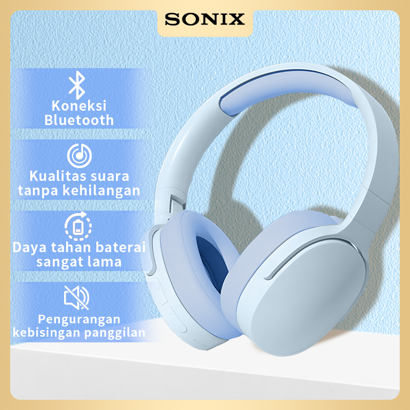 Jual Sonix Wireless SH04 Headphone Bluetooth Wireless Headset Earphone ...
