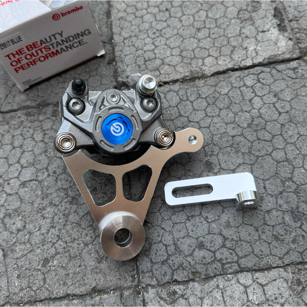 Jual Paket Kaliper 2 Piston Brmbo Logo Coin + Breket Belakang Vixion New,Mx King Disc 220mm ...