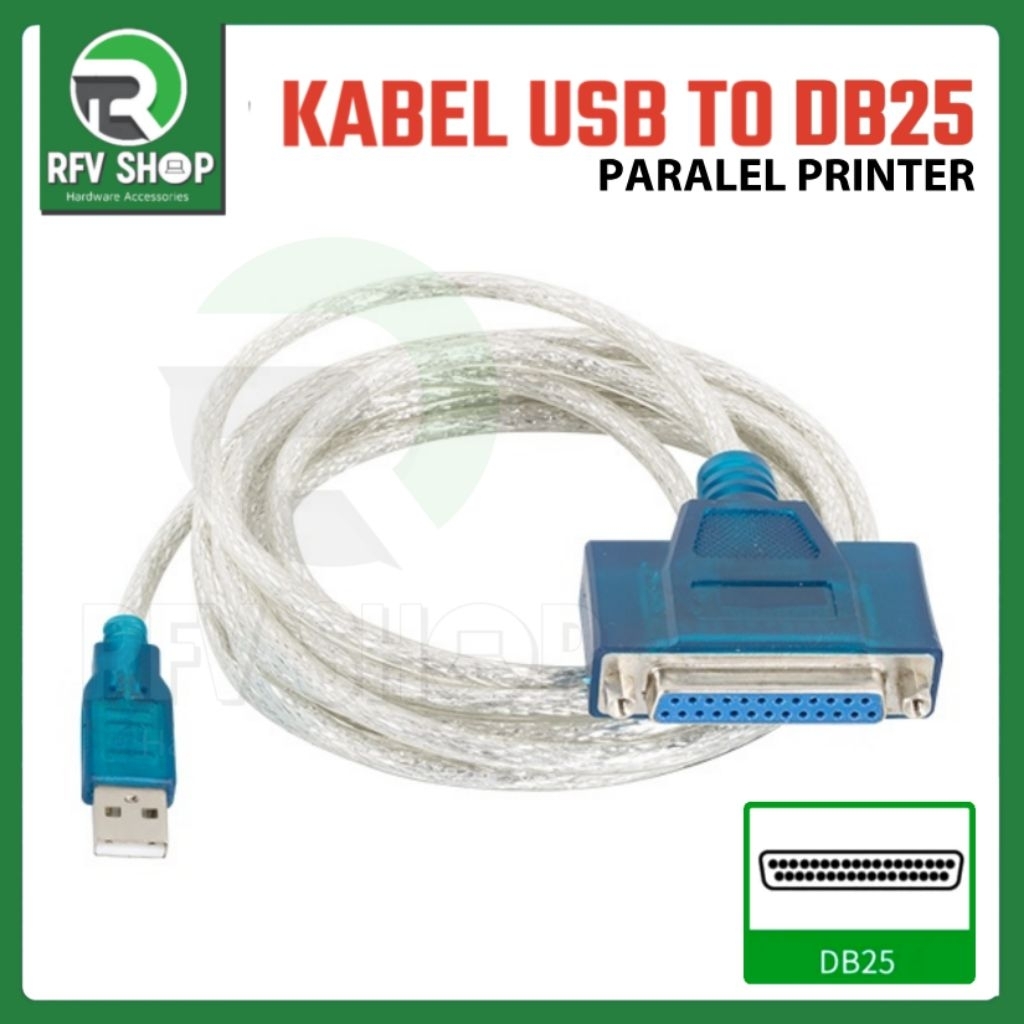 Jual Kabel USB to Paralel DB25 Female Port LPT Printer Converter ...
