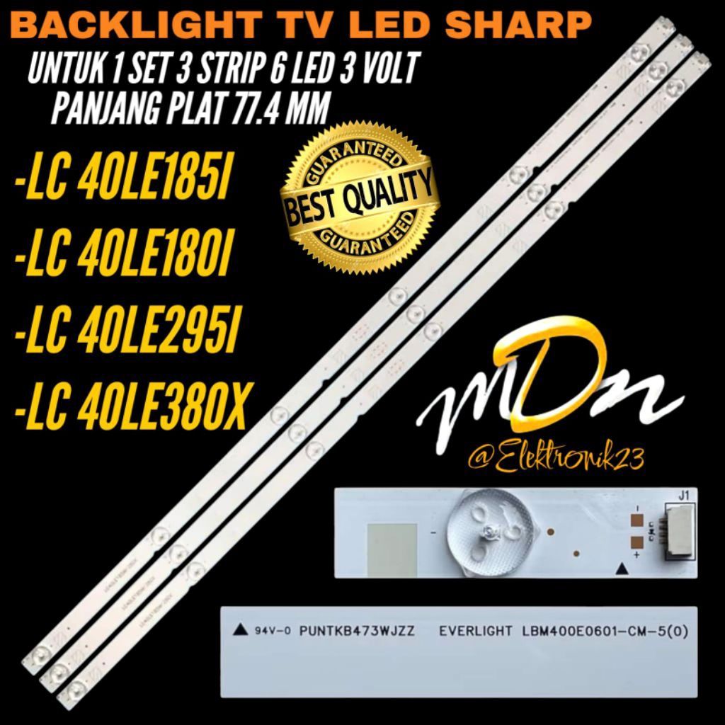 Jual BACKLIGHT TV LED SHARP 40 INCH LC-40LE185I-LC-40LE180I- LC ...