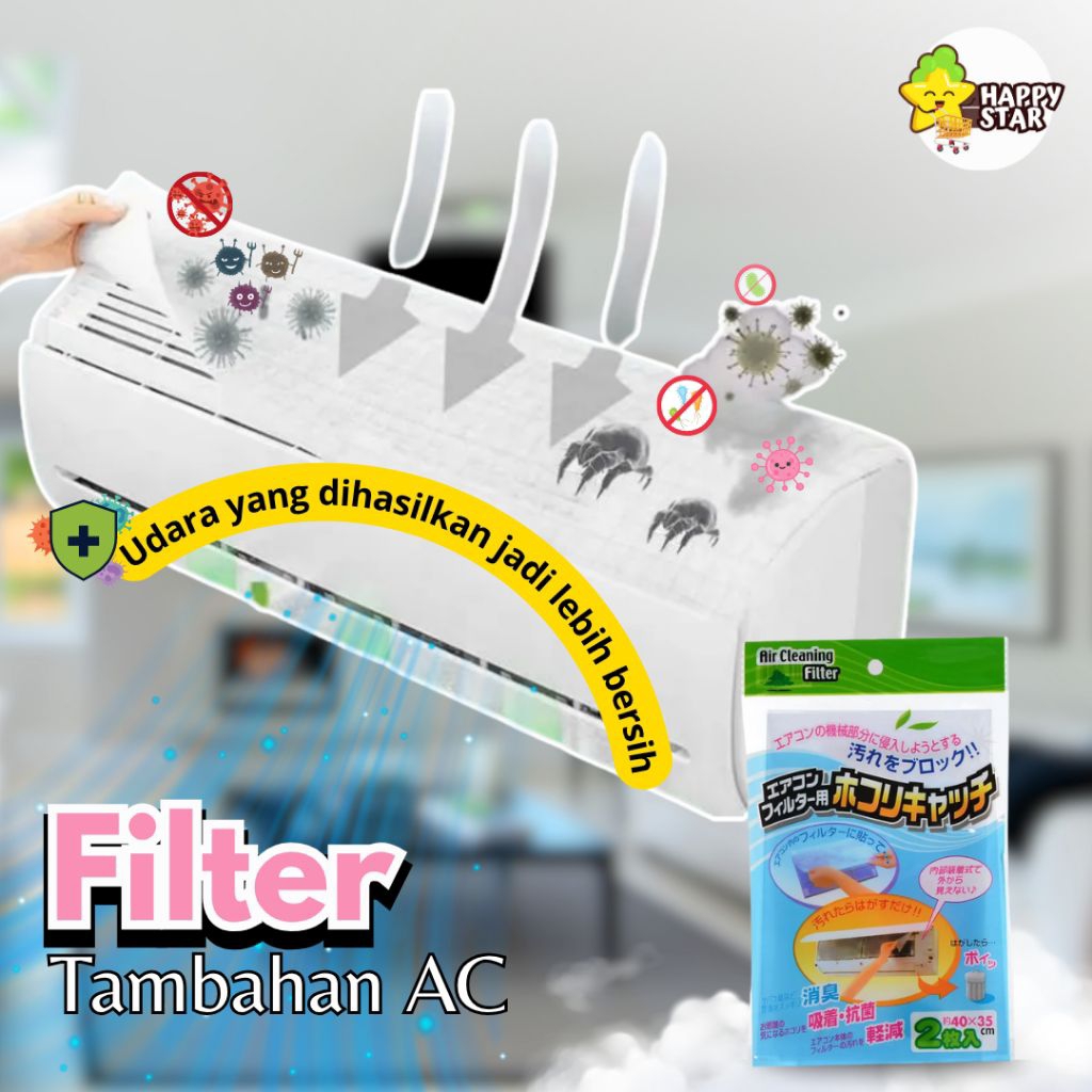 Jual Filter Tambahan AC 1/2 -2 PK /Saringan Ac Anti Debu /Saringan AC ...