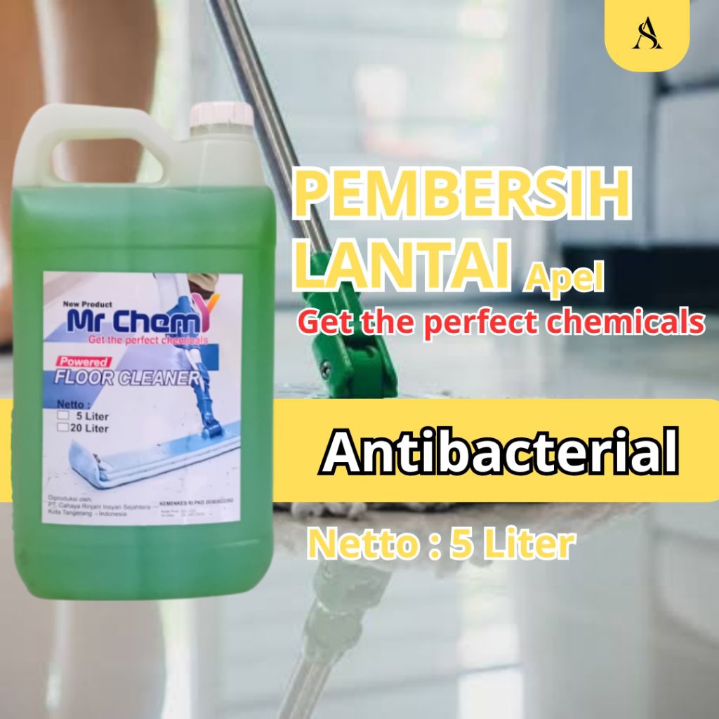 Jual Pembersih Lantai Antibacterial Apel Mr chemy 5 Liter | Shopee ...