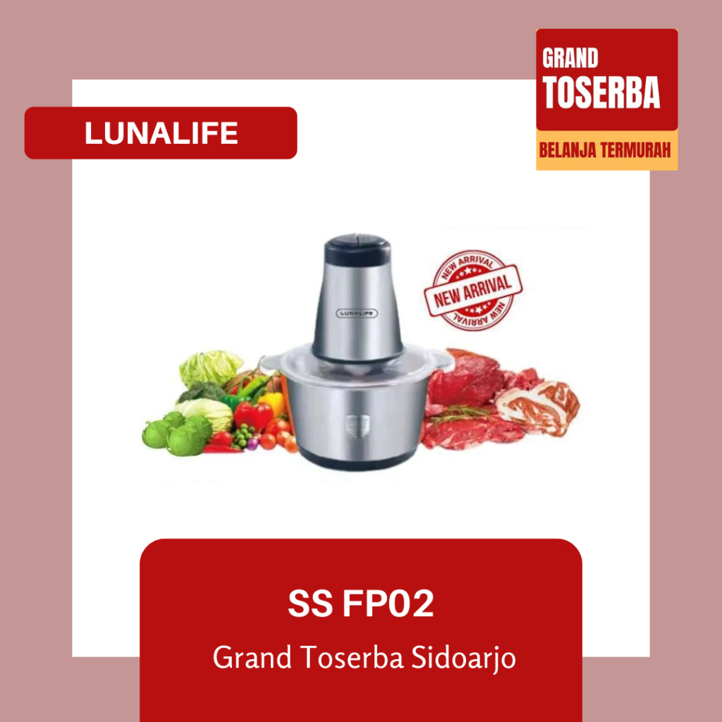 Jual LUNALIFE SS FP02 FOOD CHOPPER / PENGGILING MAKANAN & DAGING / 4 ...
