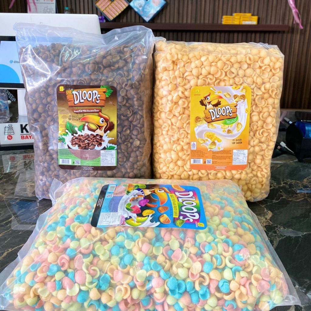 Jual Sereal Dloops Buah 1kg - Snack Kekinian, Rasa Buah Segar, Cocok ...