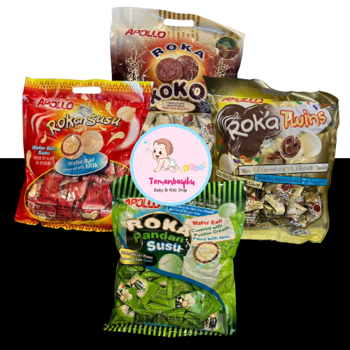 Jual Apollo Roka Wafer Ball 250gr isi 50pcs wafer bulat isi susu twins ...