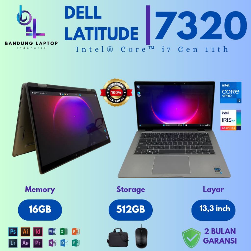 Jual LAPTOP DELL Latitude Core i5 / i7 RAM 8GB - 16GB SSD 256GB Mulus Original Bergaransi ...