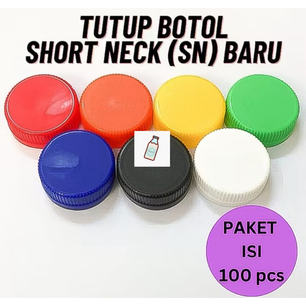 Jual Tutup Botol Plastik SN Short neck Almond SEGEL Isi 100 Pcs ...