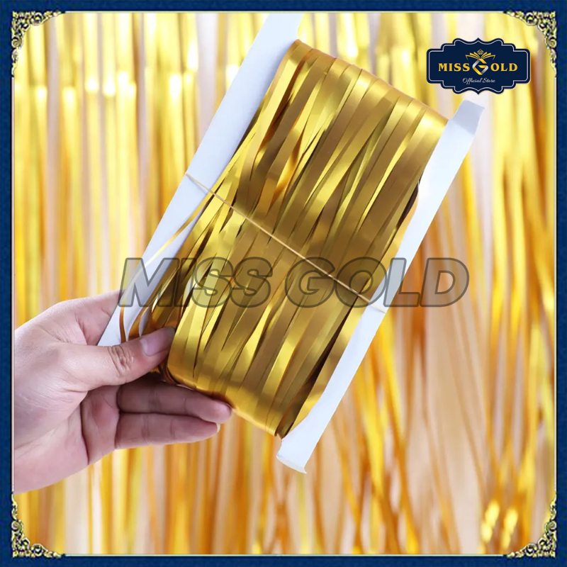 Jual CURTAIN TIRAI HIASAN DEKORASI RUMBAI BACKGROUND PESTA ULANG TAHUN ...