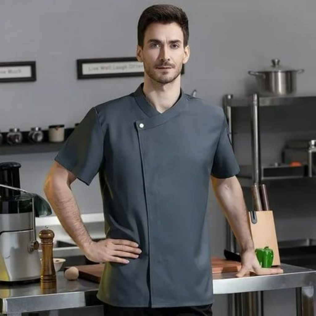 Jual Custom Kemeja Chef Barber Koki / Custom Kemeja / Kemeja Chef ...