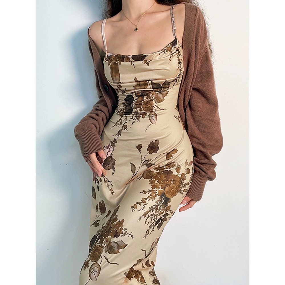 Jual EMITA BLOOM bohemian style dress floral vintage baju pantai wanita ...