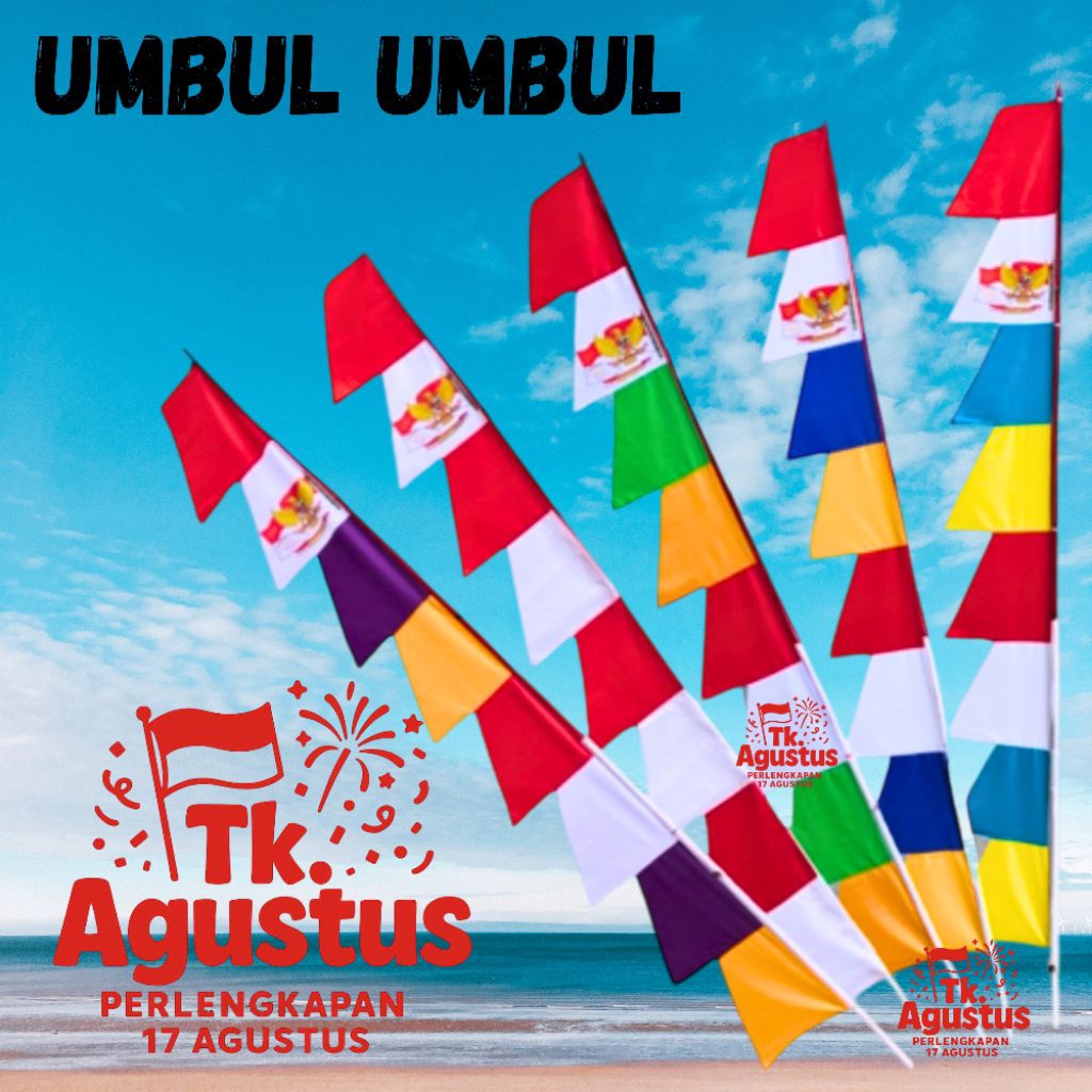 Jual Bendera Umbul umbul merah putih warna warni Garuda | Shopee Indonesia