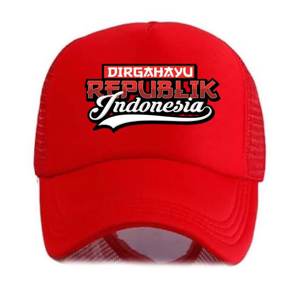 Jual Topi Trucker Jaring HUT RI Kemerdekaan 80/ Topi Dirgahayu Republik ...