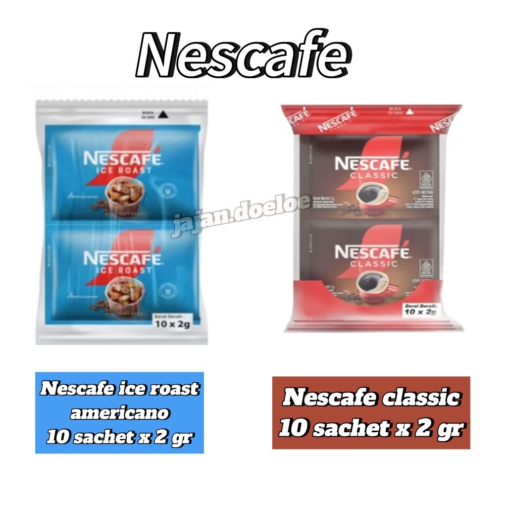 Jual NESCAFE Ice Roast / Classic 10 Sachet x 2g – Kopi Instan Praktis ...