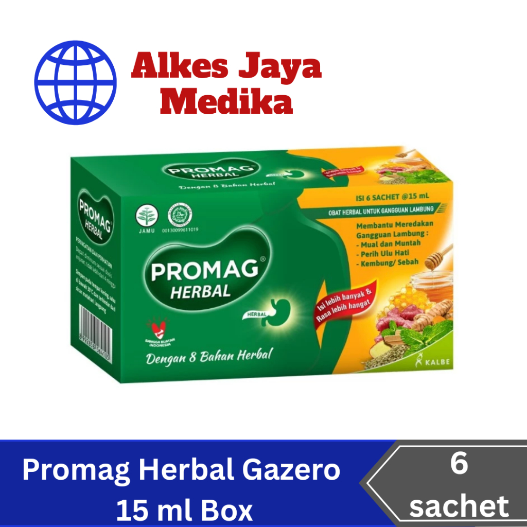 Jual Promag Herbal (GAZERO) Box Isi 6sachet @15 ml - Untuk Perut ...