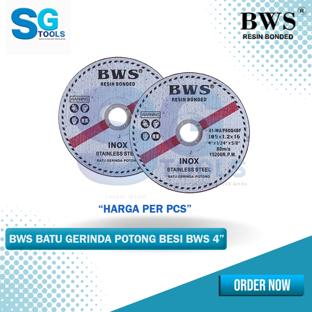 Jual BWS mata gerinda potong besi BWS 4" (harga per pcs) | Shopee Indonesia