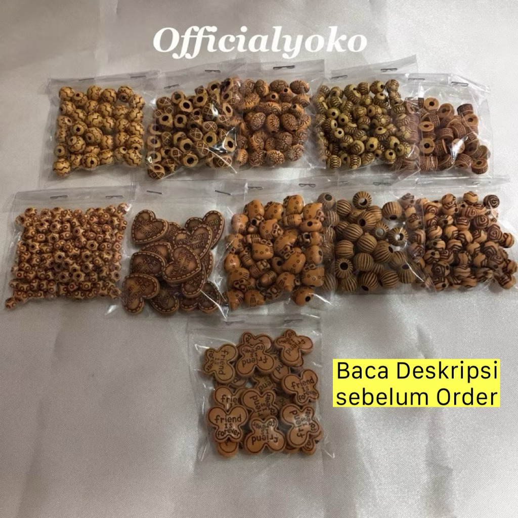 Jual Mute/Monte/Manik Motif Kayu All Variasi (Baca Deskripsi dulu ...
