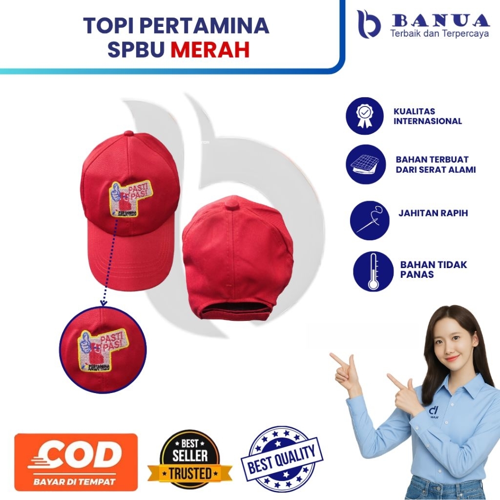 Jual Topi SPBU | Topi Pertamina | Topi Merah | Topi Kerja Pertamina ...