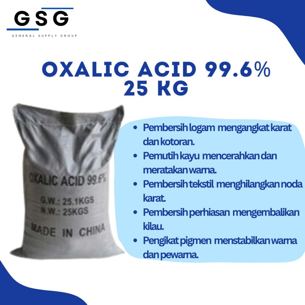 Jual Oxalic Acid 1 KG 25 KG Asam Oksalat / Asam Oxalat Osasir Kualitas ...