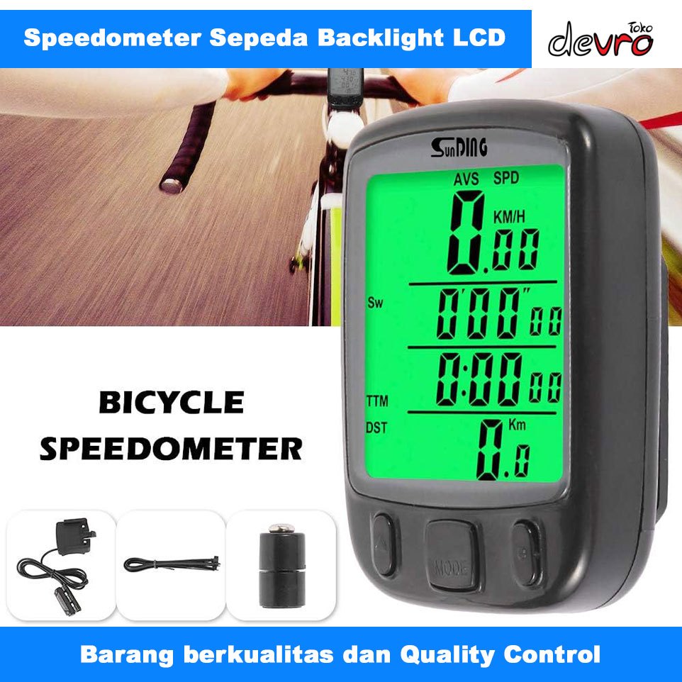 Jual Speedometer Sepeda Backlight LCD Odometer Bike Handlebar Accessory ...