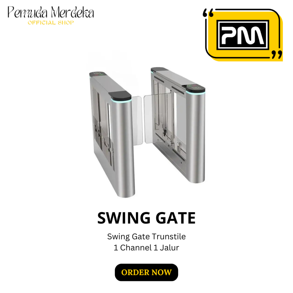 Jual Swing Gate Turnstile 1 Jalur Pintu Otomatis Kantor - Access ...