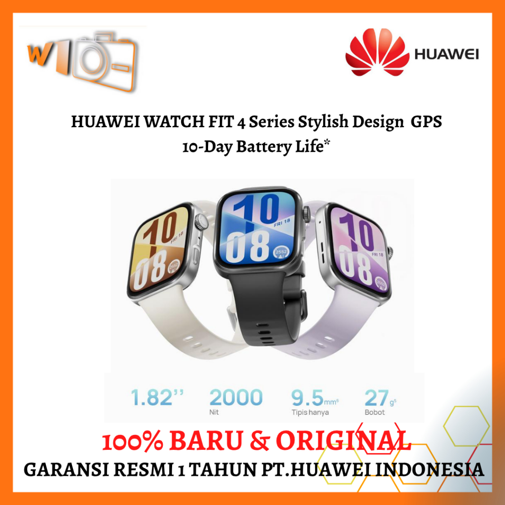 Jual HUAWEI WATCH FIT 4 Series Stylish Design GPS 10-Day Battery Life ...