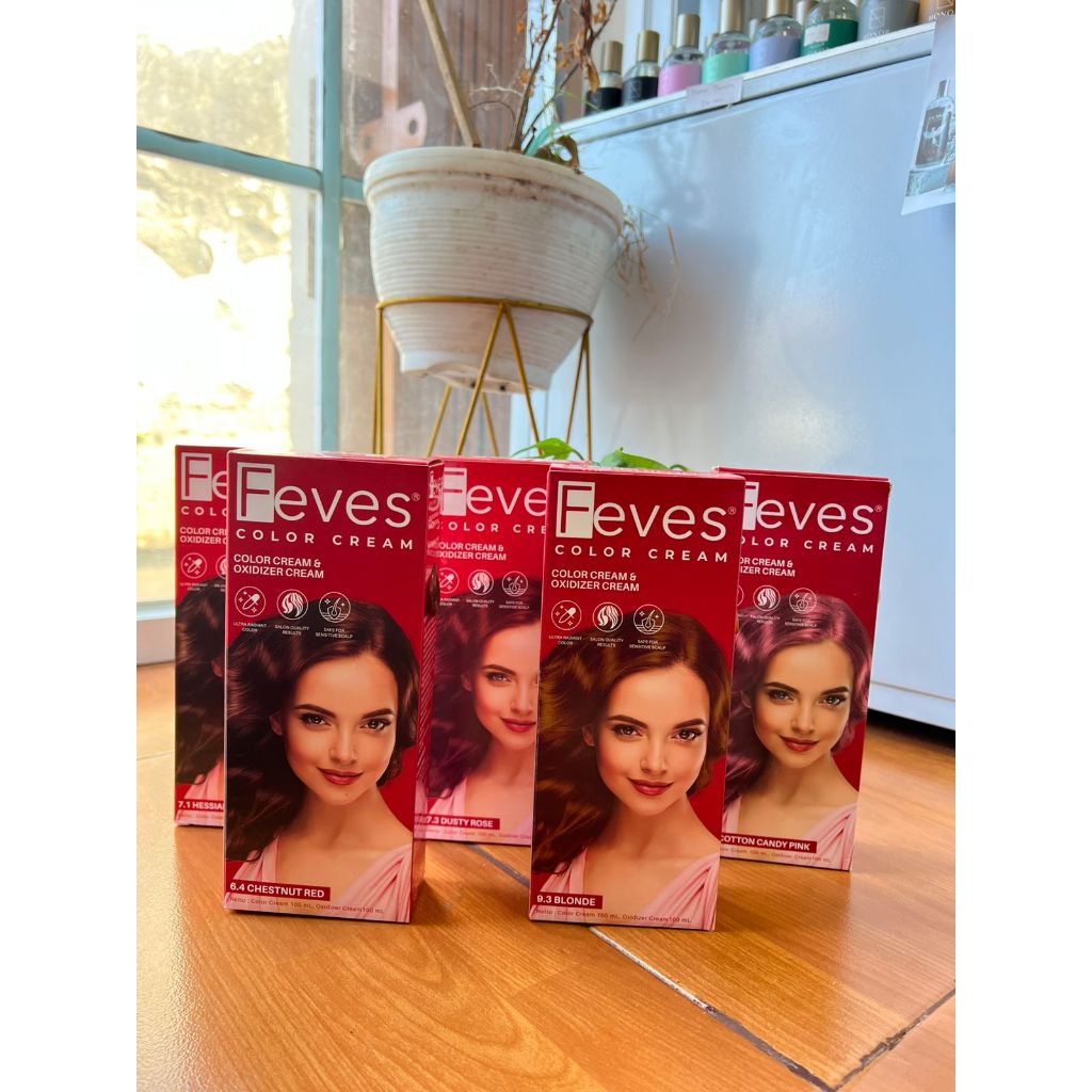 Jual Feves Color Cream 100ml - Pewarna Rambut Anti Luntur | Shopee ...