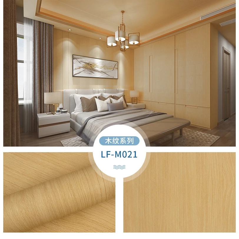 Jual WALLPAPER TERMURAH STICKER DINDING MOTIF KAYU SERAT KUNING MUDA ...