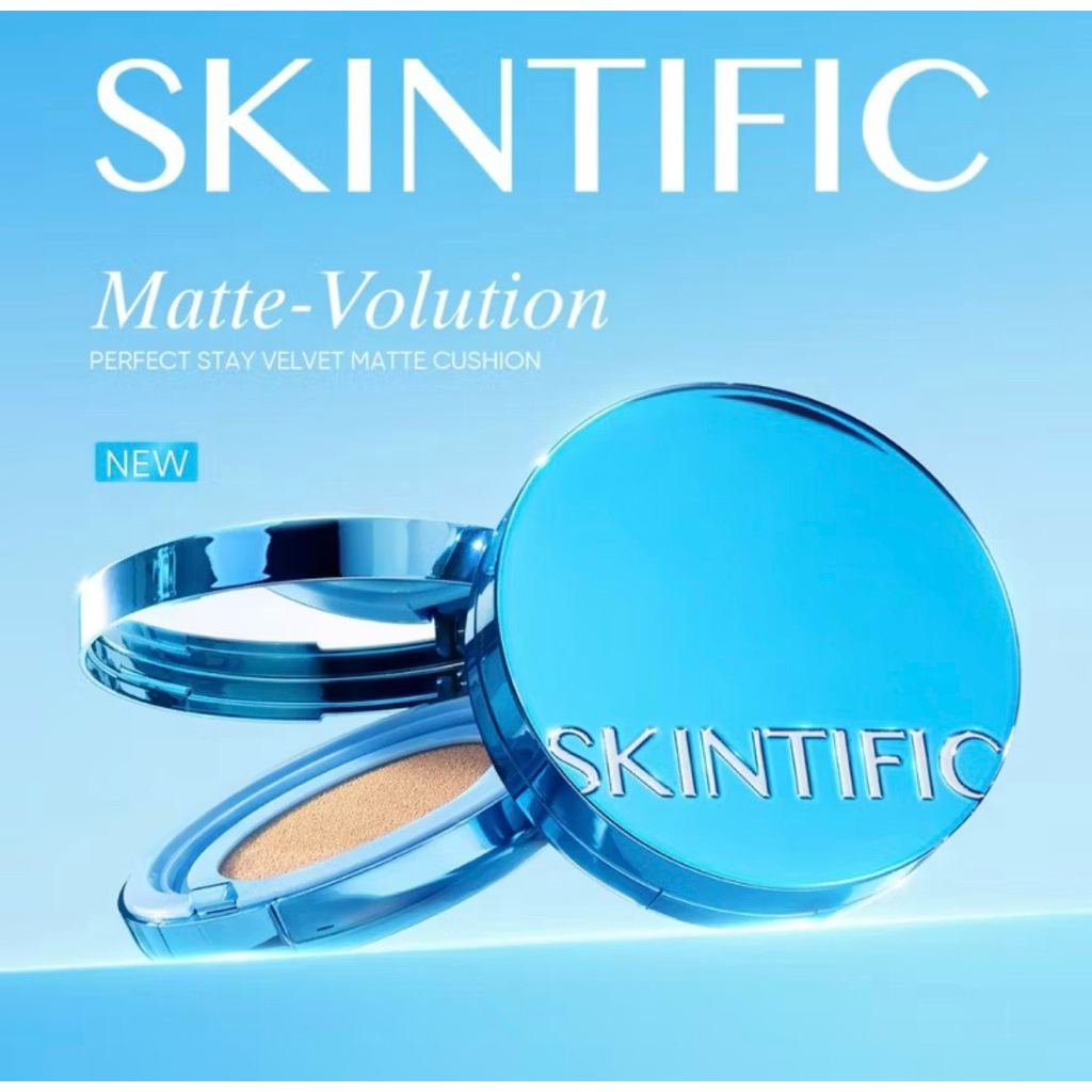 Jual SKINTIFIC Cushion Blue Perfect Stay Velvet Matte | Shopee Indonesia