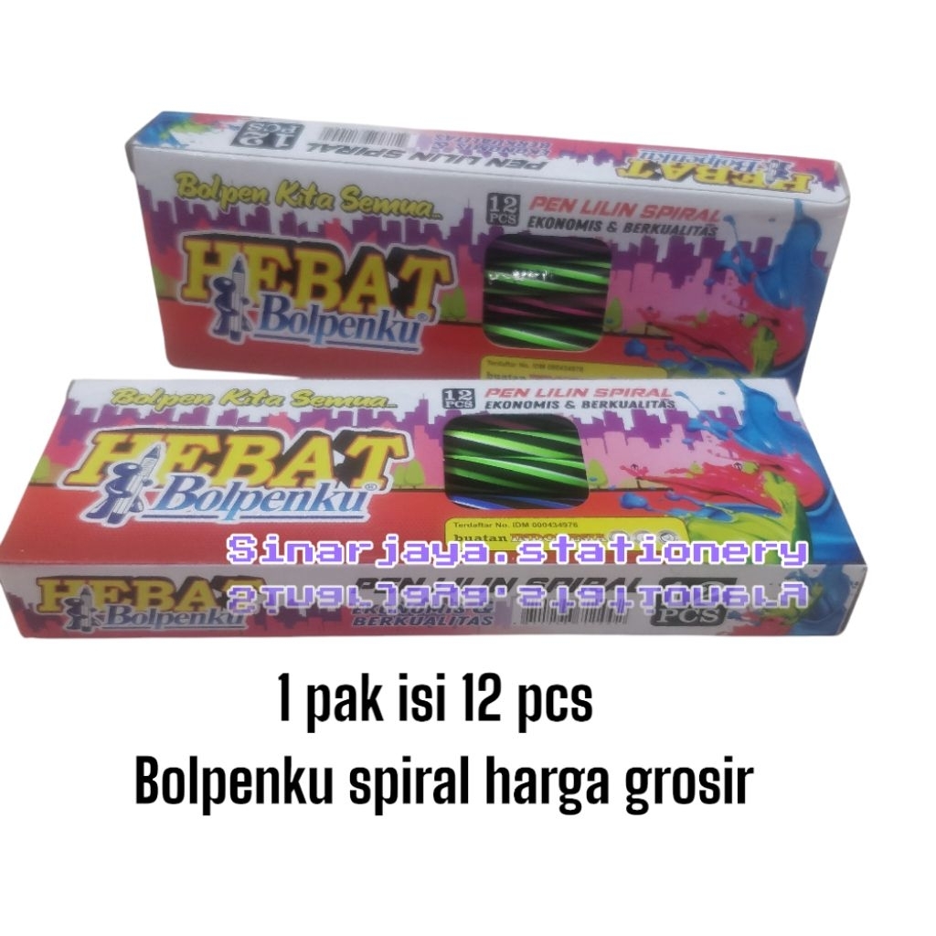 Jual (1Pak 12 Pcs) pulpen bolpenku hebat harga grosir 1 pak 12 pcs ...
