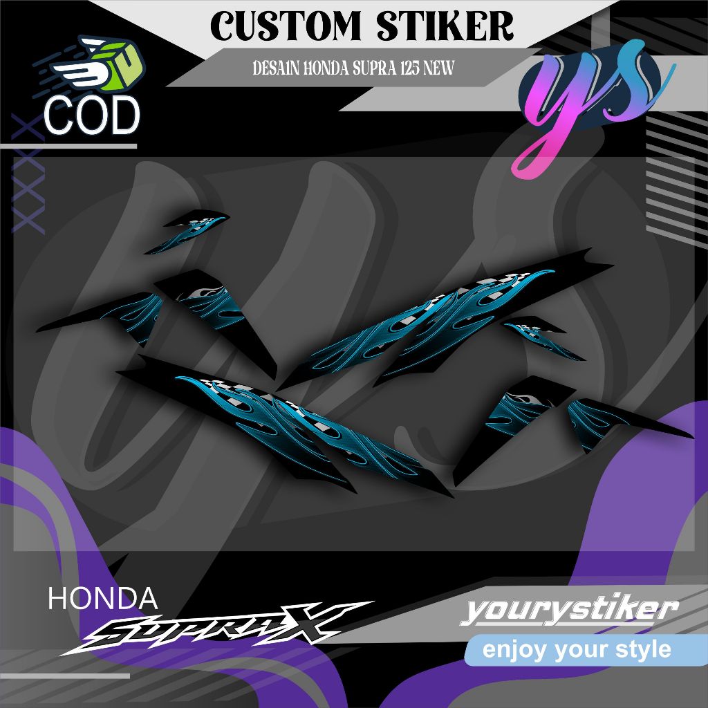Jual TRIPPING SIMPEL HONDA SUPRA X 125 NEW API LIVERY SS BIRU V2 SUDAH ...