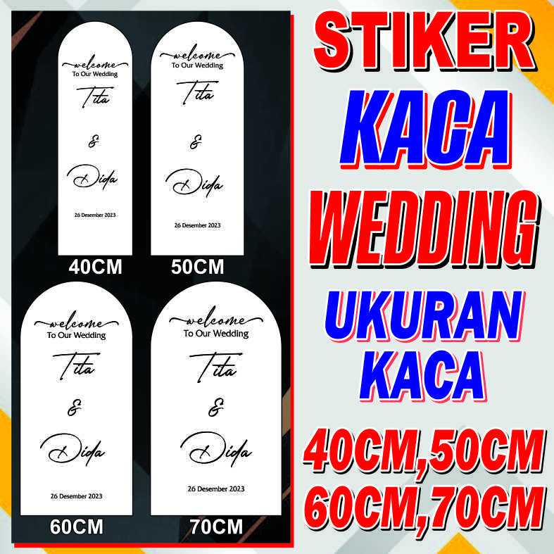 Jual Stiker Cermin Wedding / Stiker Cutting Kaca Wedding / Stiker ...