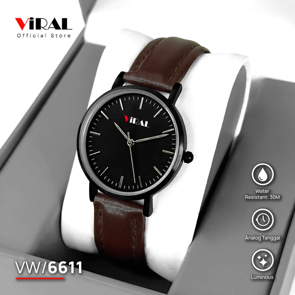 Jual ViRAL Watch - Jam Tangan Pria Wanita Japan Quality 6611 Anti Air ...