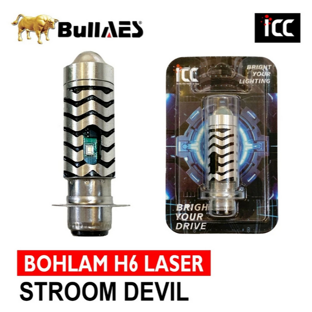 Jual Lampu Motor LED H6 Laser Devil Eye Biru Stroom Merk ICC | Shopee ...