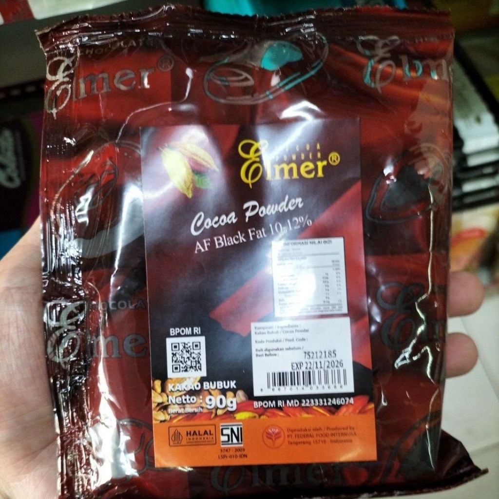 Jual elmer cocoa powder 90 gram /african black dan merah /coklat bubuk ...