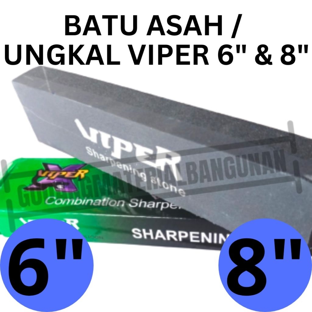 Jual batu asah gosok ungkal sharpening stone VIPER 6" 8" INCH | Shopee ...